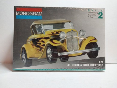 Monogram 2718 1/24 Scale '32 Ford Roadster Street Rod Model Kit Factory ...