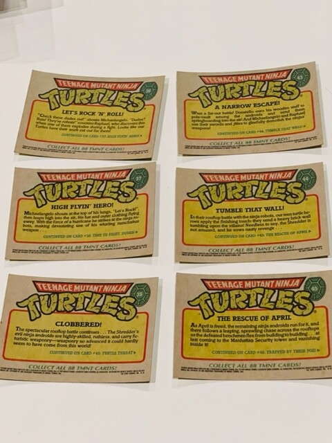 Teenage Mutant Ninja Turtles Trading Cards Lot sticker Mirage Topps ...