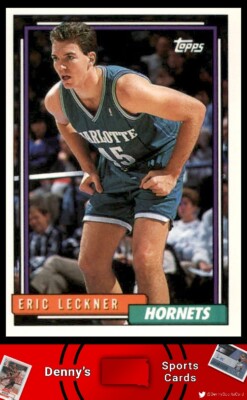 1992 Topps #40 Eric Leckner Charlotte Hornets Basketball Card | eBay