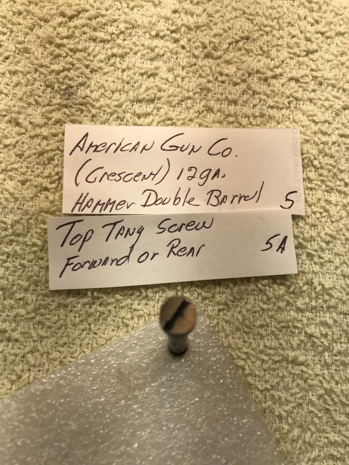 American Gun Co. (Crescent) 12 ga, Hammer DB, circa 1906: Top Tang ...