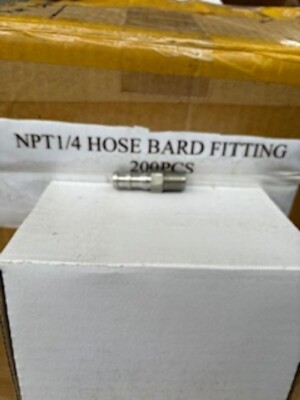 STAINLESS Steel NPT 1/4 Hose Bard Fitting for 3/8 Hose | eBay