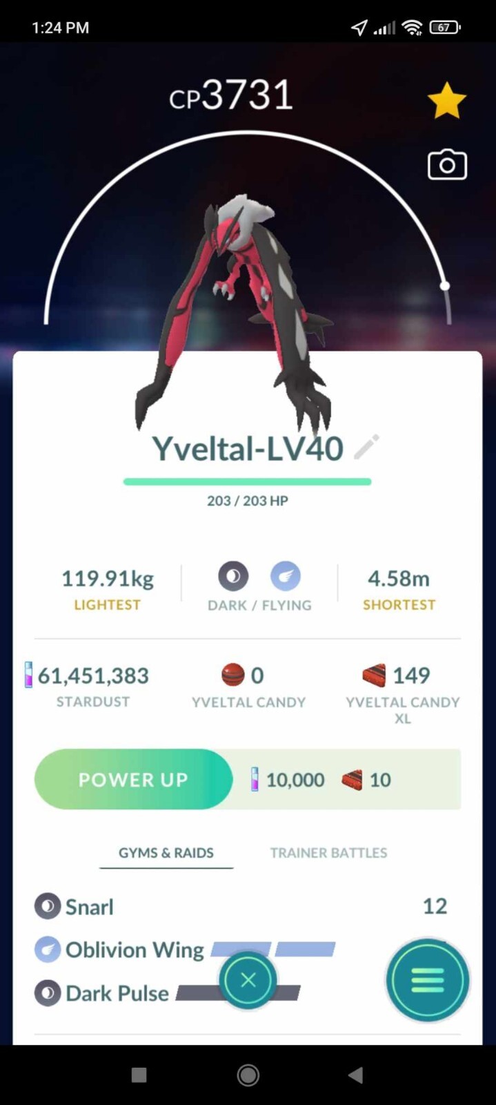 Pokemon Yveltal LV40 Unlock 3moves (Oblivion Wing) - TRADE GO - Read ...