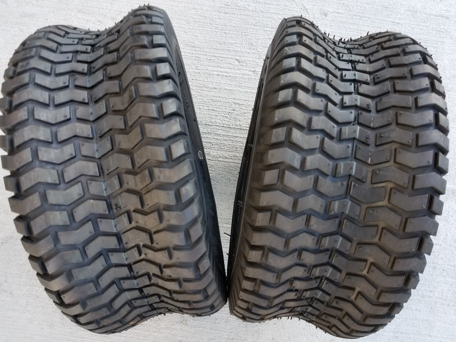 2 - 16x7.50-8 4 Ply Deestone d265 Turf Lawn Mower Tires PAIR DS7036 ...