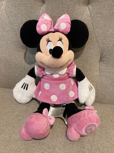 Disney Store Pasadena CA Minnie Mouse Pink Stuffed Animal EUC Plush ...