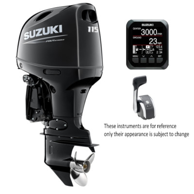 SUZUKI DF 115 BGTX HP Four Stroke Outboard Boat Motor X LONG Electric R ...