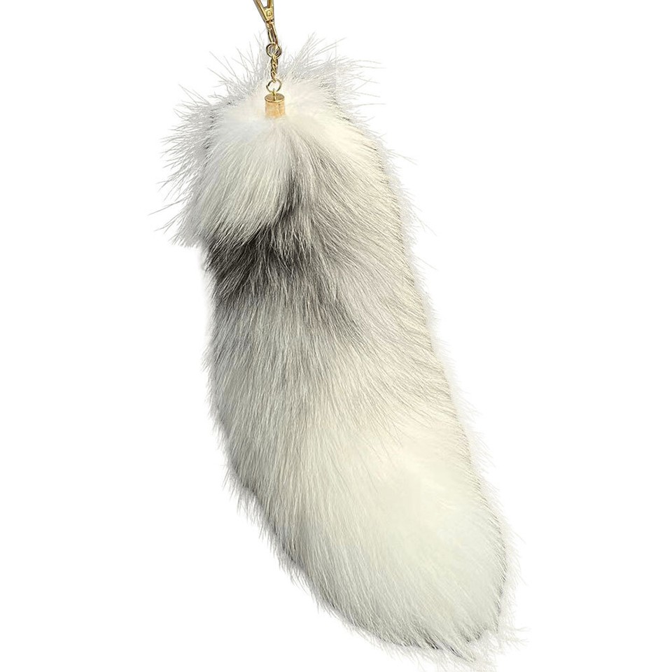 Therian Tail Fox Tail Keychain Cute Animal Tail Keychain Fluffy Fur Key ...