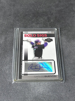 Carlos Quentin 2007 Topps Co-Signers Solo Sigs Auto Autograph | eBay