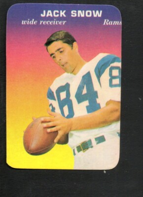 1970 Topps Glossy Football Card #11 Jack Snow-Los Angeles Rams Ex Mint ...