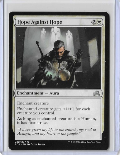 MTG Hope Against Hope Shadows over Innistrad Uncommon Card #022/297 ...