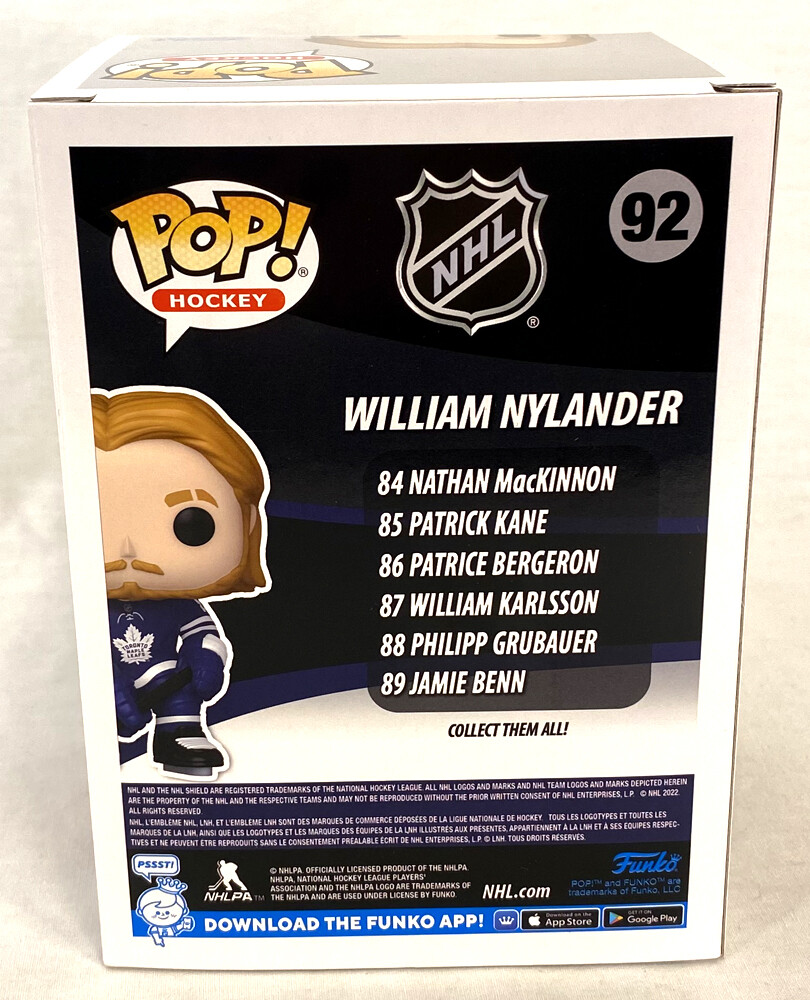 Funko POP 92 NHL Canada Exclusive Maple Leafs WILLIAM NYLANDER Figure ...
