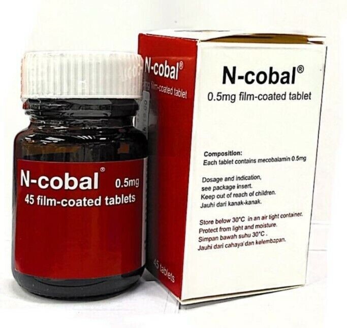 N-Cobal 45 Tablets 0.5mg Mecobalamin For Numbness, Nerve Pain,B12 ...