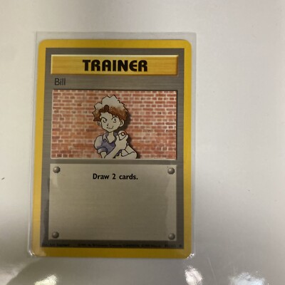 Pokemon Card - 1st Edition- Bill Shadowless 91/102 Base Set 1999 ...