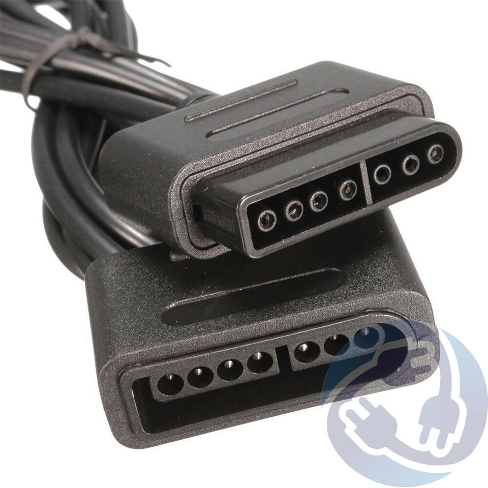 6ft Controller Extension Cable Adapter for Original Super Nintendo SNES ...