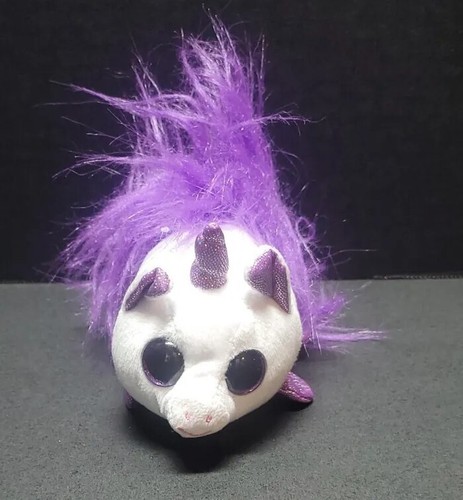 Cadabra Unicorn 5” Plushie Fuzzee Tails White & Purple Plush Stuffed ...