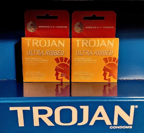 Trojan Ultra Ribbed Increased Stimulation Lubricated Condoms 2-3pk (6 ...
