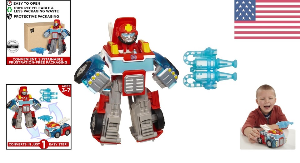 Rescue Bots Heatwave The Fire Bot - Engaging 2-in-1 Transforming Action ...