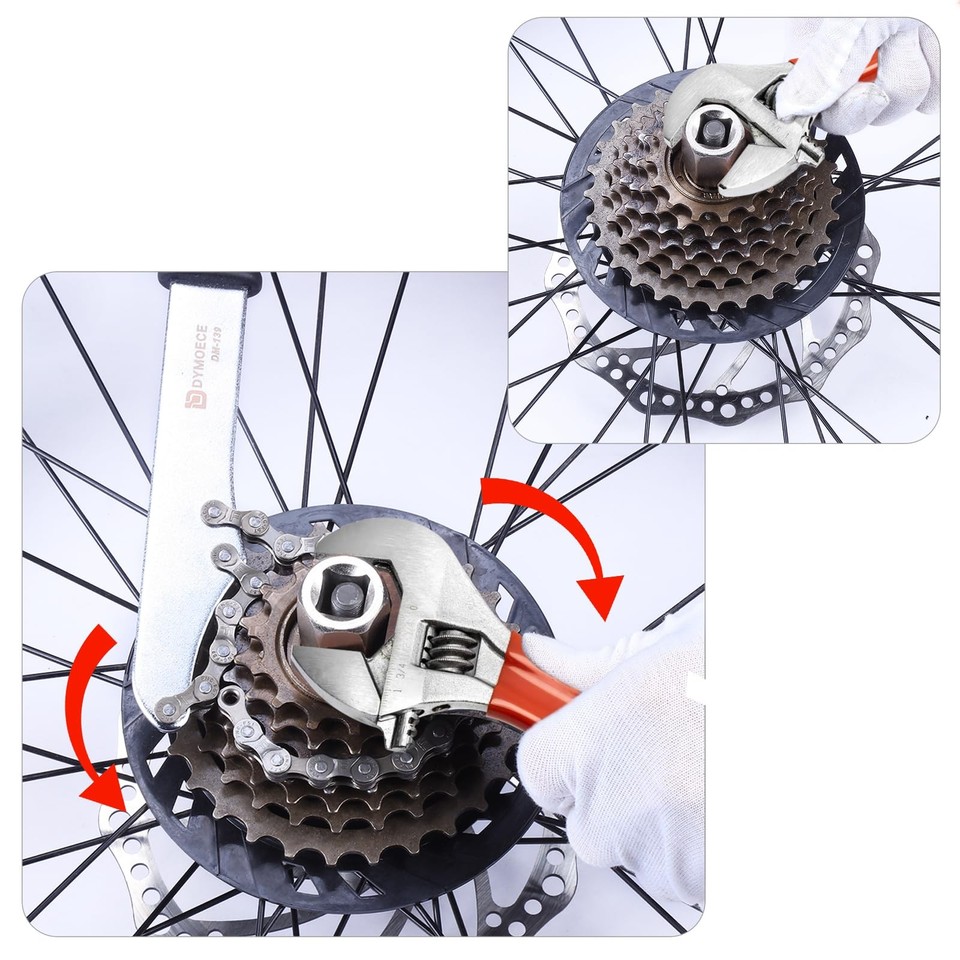 Bike Cassette Lockring Removal Tool Bicycle Chain Whip Tool Kit ...