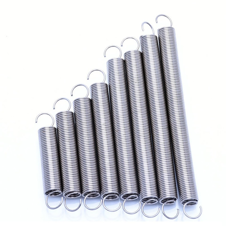 A2 Stainless Steel Open Hook Extension Tension Springs 2mm Wire Dia ...