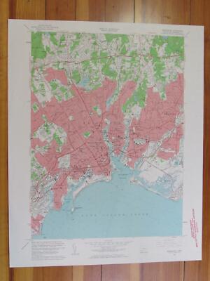 Bridgeport Connecticut 1963 Original Vintage USGS Topo Map | eBay