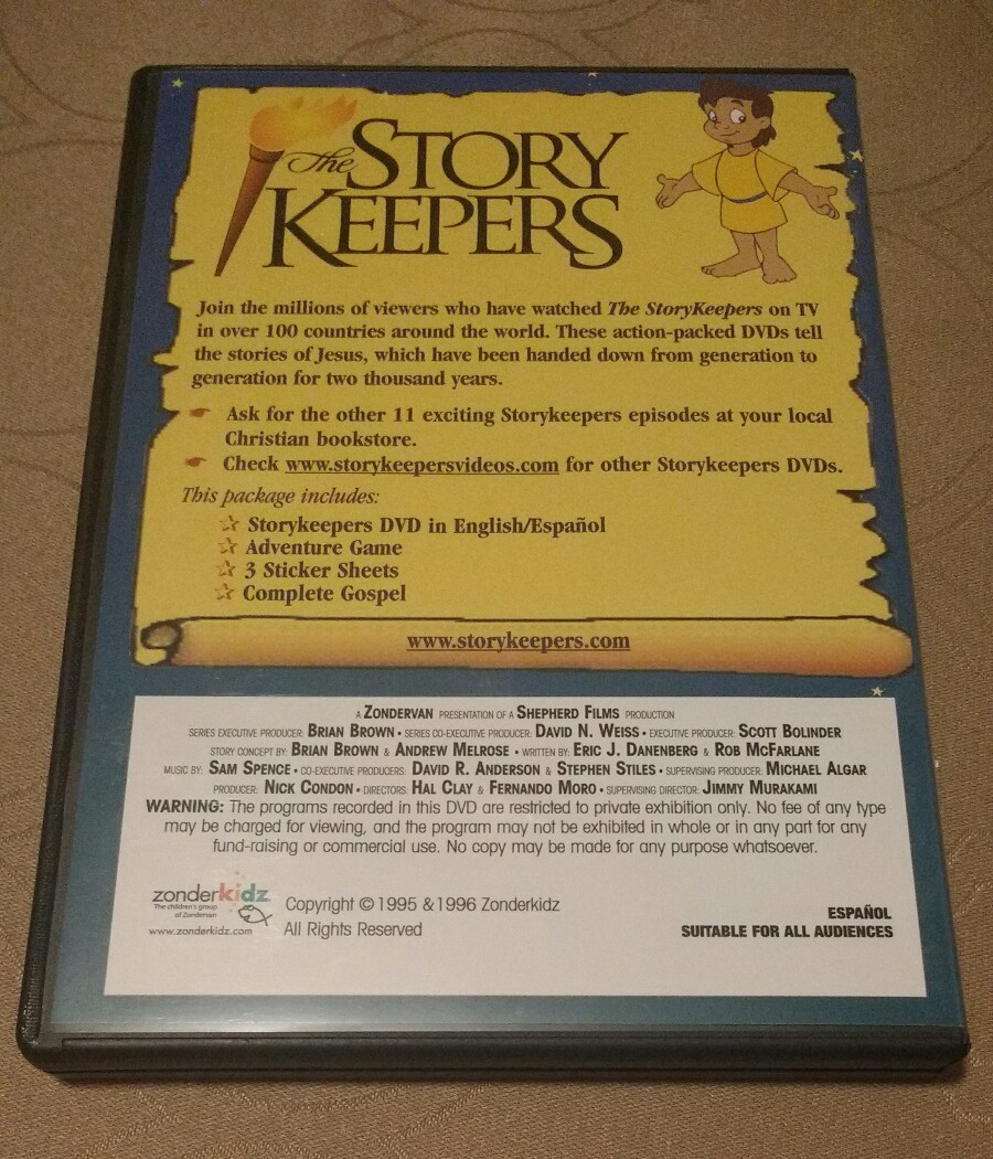 The Story Keepers DVD Come With Marcus + Extras Bible Christian kids ...