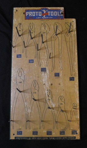 Vintage Logo Proto Tools Original Dealer Store Pliers Display 101-B Los ...
