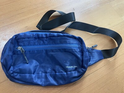 Travelon Anti-theft Waist Pack Hip Pack Cross Body Bag Blue rfid ...