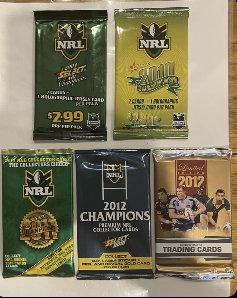 Individual NRL ARL Rugby League Unopened Sealed packs trading cards and ...