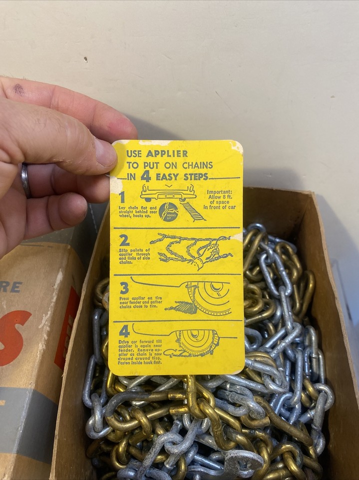 NOS Campbell Automobile Tire Chains in Original Box Highway Service ...