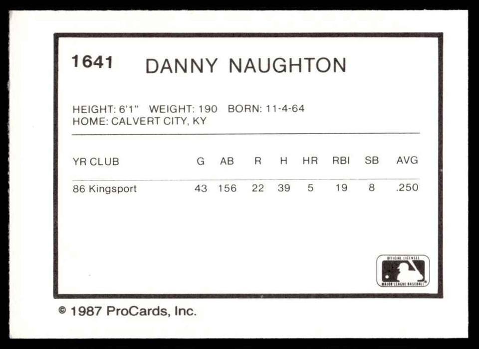 1987 ProCards Dan McMurtrie Columbia Mets #1641 | eBay