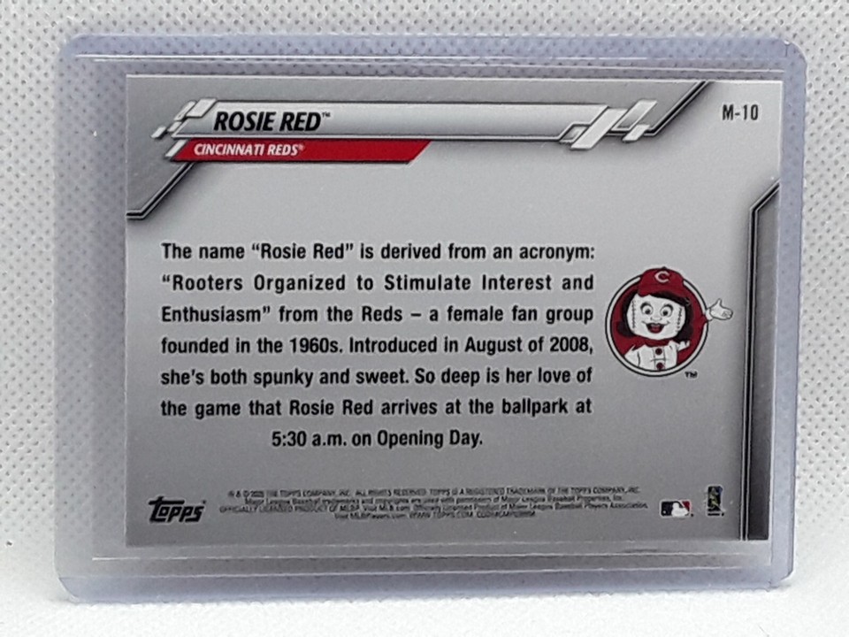 Rosie Red 2020 Topps Opening Day Baseball - Mascots - Cincinnati Reds ...
