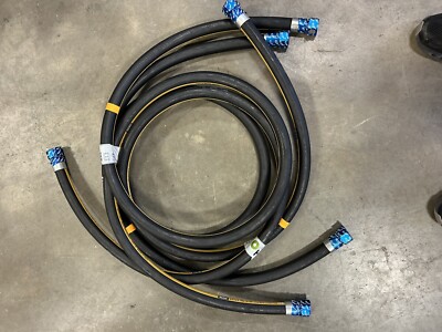 PARKER HYDRAULIC HOSE 492-16 1” TWO WIRE HOSE (3) 10’ HOSES WITH 46 ...