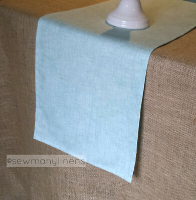 Seafoam Aqua Table Runner Coastal Living Table Linens BeachHouse Home ...