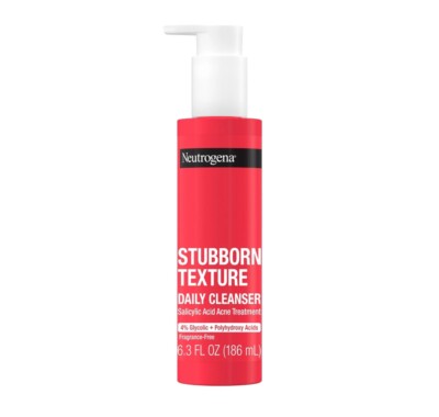 Neutrogena Stubborn Texture Acne Daily Cleanser 4% Glycolic, 6.3 fl oz ...
