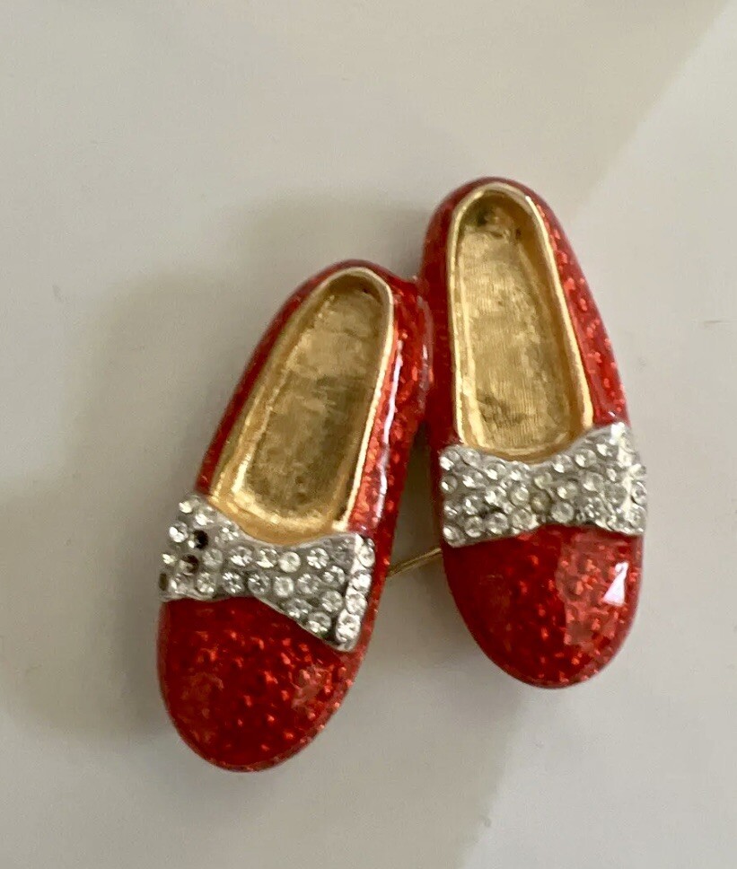 Vintage Mode Art Ruby Slippers Brooch Pin Wizard of Oz ‎ Retired 70s | eBay