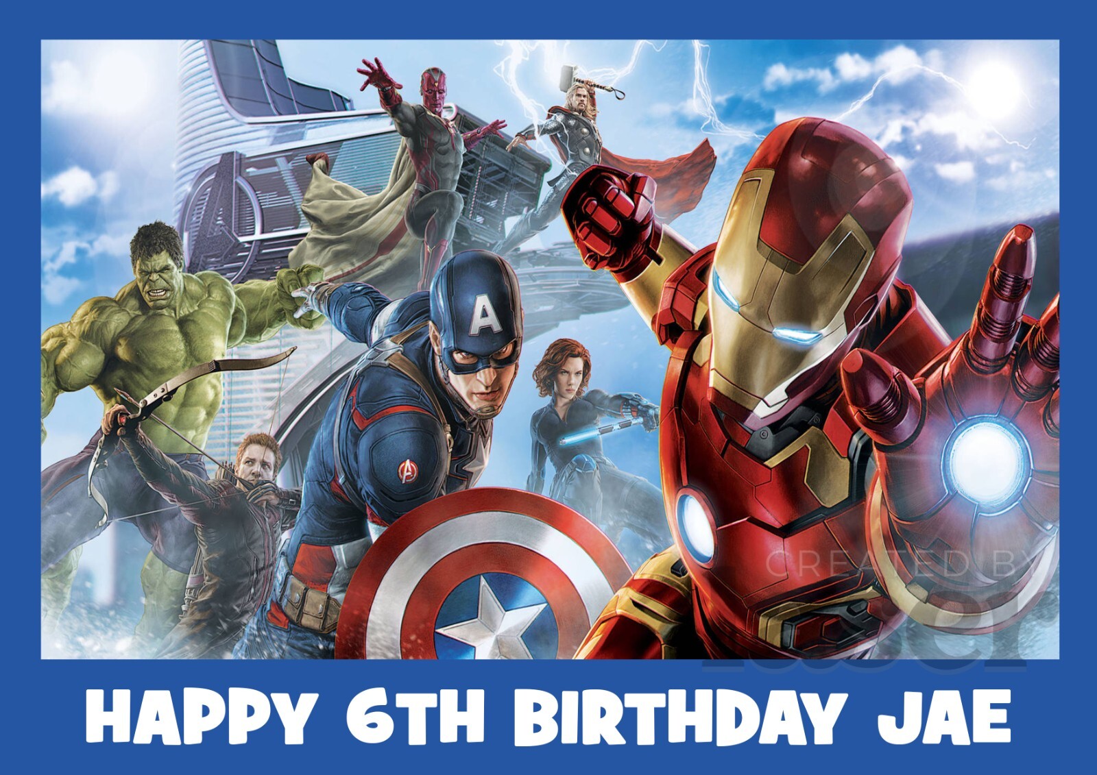 Marvel Avengers A4 Cake Topper Themed Edible Image Edible Icing | eBay