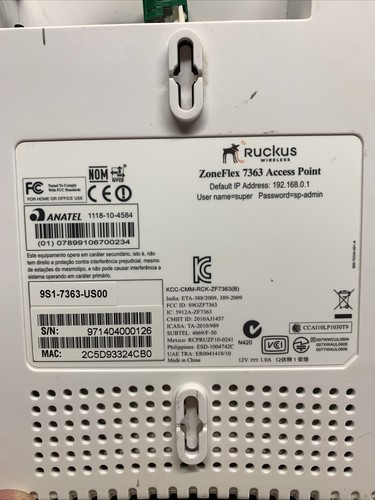Ruckus ZoneFlex 7363 Wireless Access Point (ZONEFLEX7363) for sale ...