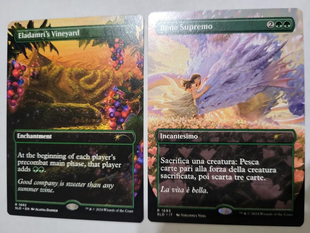 MTG BENE SUPREMO ITALIAN + ELADAMRI'S VINEYARD SECRET LAIR FREE SHIP EX ...