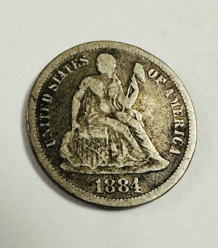 1884 Seated Liberty Silver Dime - Scarce Better Date~ As Pictured #SLD ...