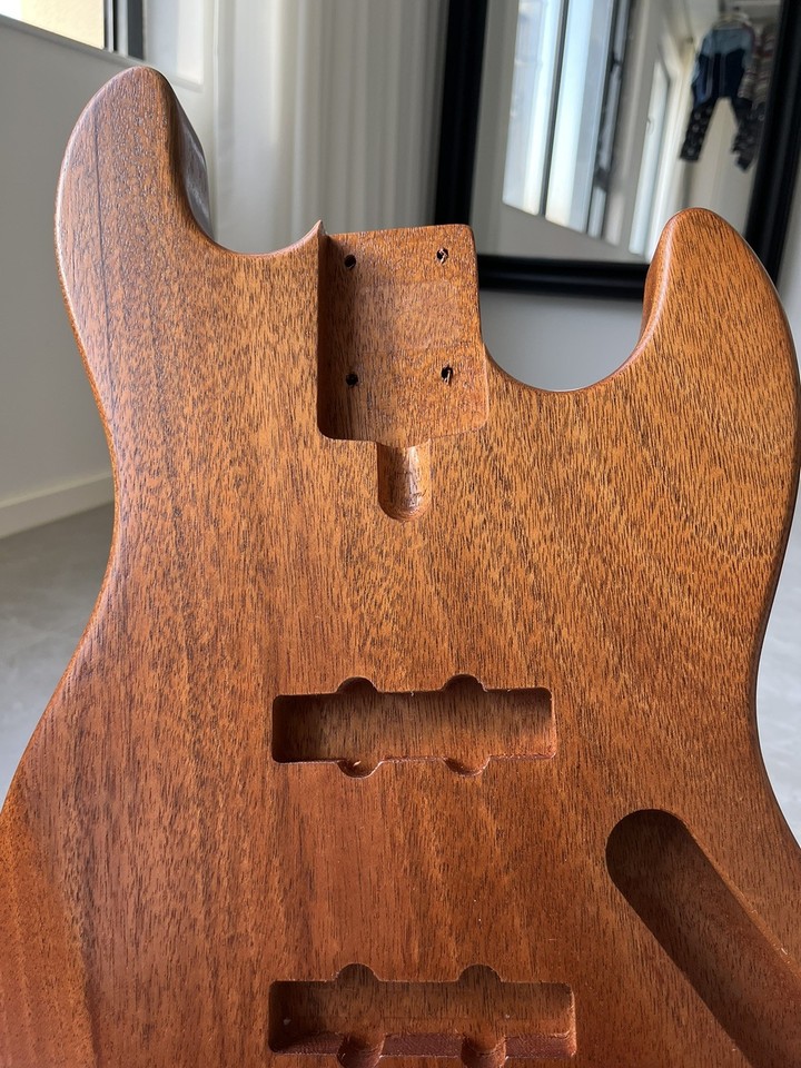 AAAAA Overall Mahogany 4 strings DIY satin jazz bass guitar body | eBay