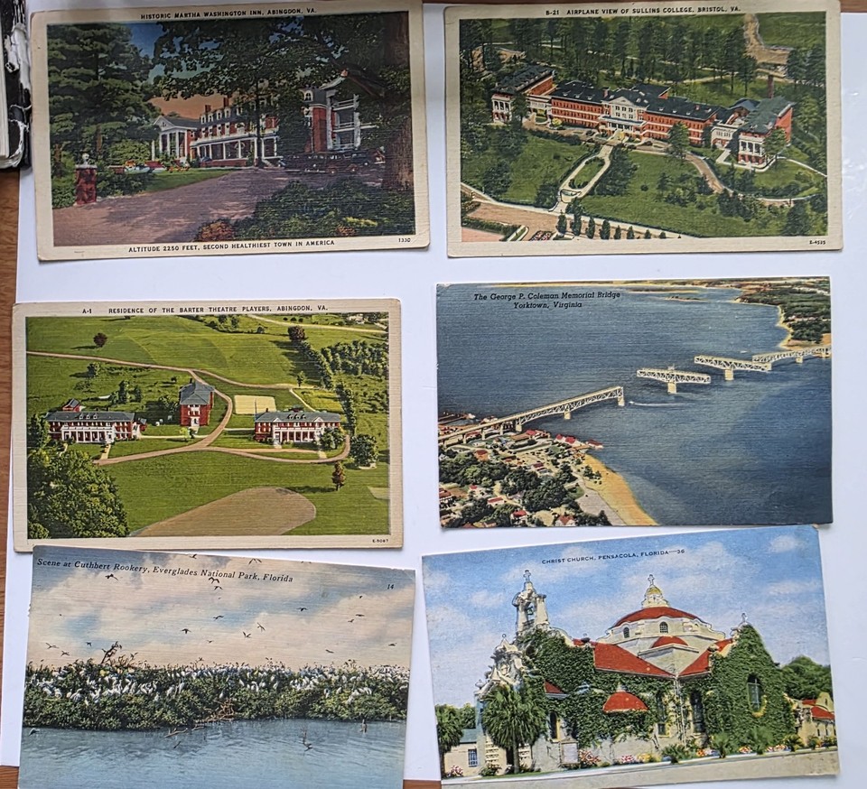 large lot of vintage post cards/ posted, writing, 1920's-50's | eBay