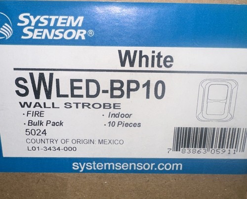 System Sensor SWLED-BP10 Strobe Bulk Pack with 10 Units - 20 AVAILABLE ...