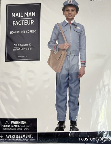 Mailman Postman Uniform Child Medium (8-10) Halloween Costume Mail ...