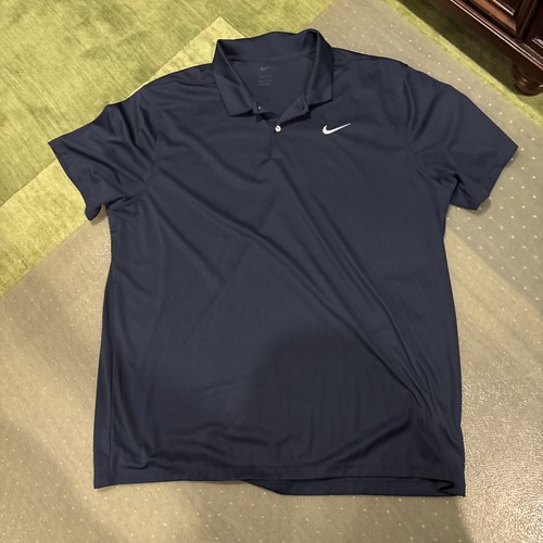 Nike Dri Fit Polo Navy Blue XXL | eBay