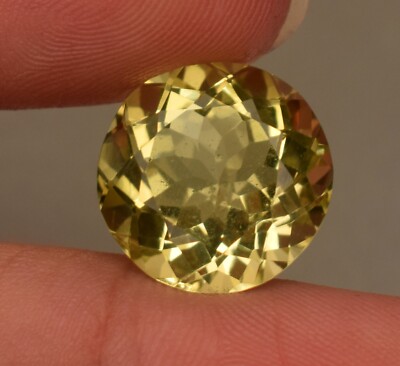 Natural Lemon Quartz Gemstone Round Cut 8.95 Ct Certified Gemstone | eBay