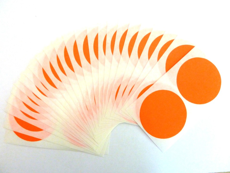 50mm (2 inch) Round Stickers Coloured Circles Circular Sticky Labels 42 ...