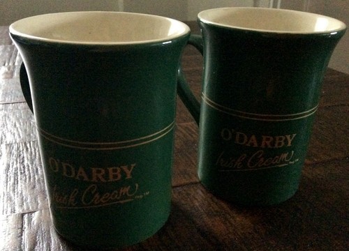 Pair of O'Darby Irish Cream mugs cups Coloroll Kilncraft Porcelain Made ...