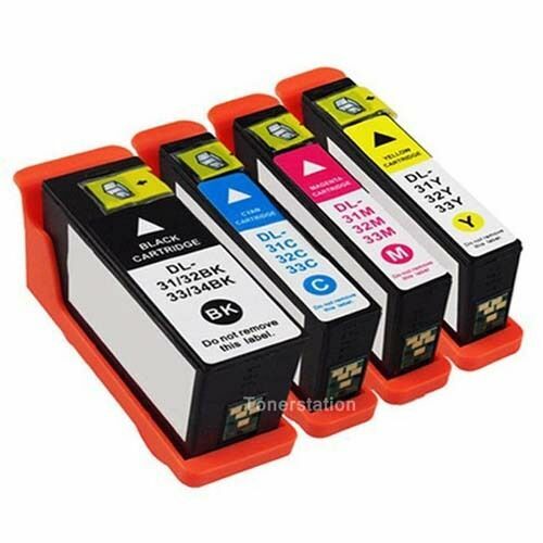4x Non-OEM High Yield Ink Series 31 32 33 34 for Dell V525W V725w ...
