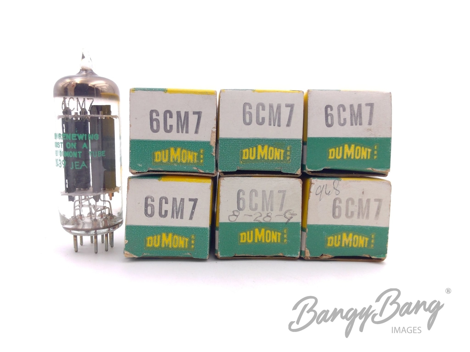 6 Vintage DuMont 6CM7 Dual Triode TV Frame Oscillator Audio Vacuum Tube ...