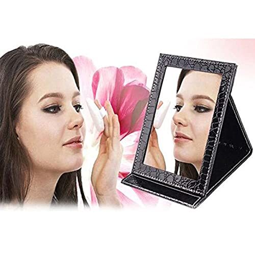 PNVXNUS Folding Travel Mirrors, Vanity Mirror with Desktop Standing ...