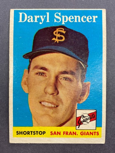 1958 Topps #68 Daryl Spencer (San Francisco Giants) NICE GLOSSY FRONT ...
